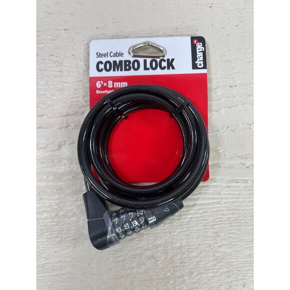 Charge | Other | Charge Steel Cable Combo Lock 6 X 8mm Resettable Bike ...